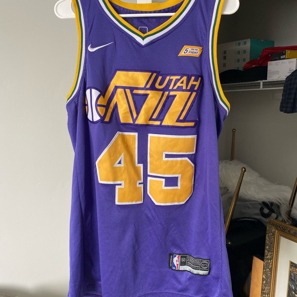 Nike | Shirts | Nike Utah Jazz Purple Jersey | Poshmark